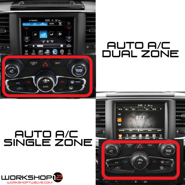 Dodge RAM 2014-2023 Workshop 12 Tesla-Style Screen