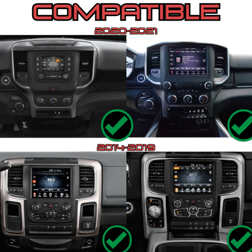 Dodge RAM 2014-2023 Workshop 12 Tesla-Style Screen