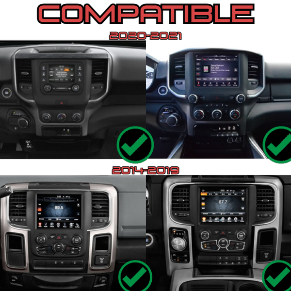 Dodge RAM 2014-2023 Workshop 12 Tesla-Style Screen